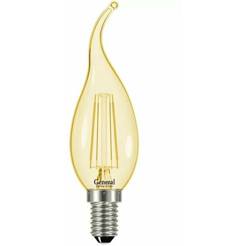 Лампа светодиодная GLDEN-CWS-7-230-E14-2700 золотое стекло (6шт) General