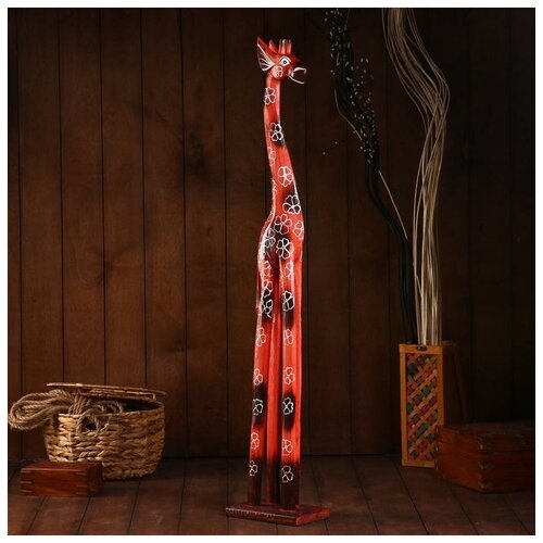 Сувенир "Жираф" дерево 100х18х11 см