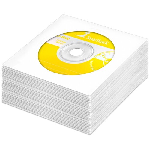 Перезаписываемый диск SmartTrack CD-RW 700Mb 12x в бумажном конверте с окном, 25 шт.