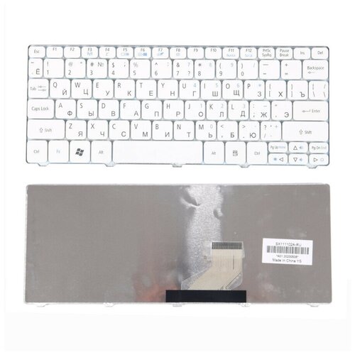 Клавиатура для Acer Aspire One HAPPY, HAPPY-2 (AEZH9700220, PK130AE2004, белая)