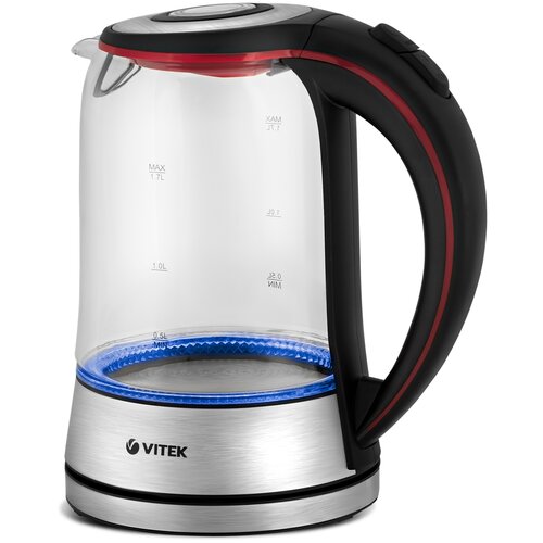Чайник VITEK VT-7009, серебристый/черный
