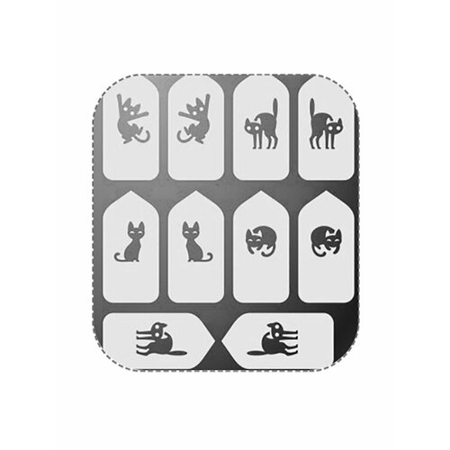 Трафареты для дизайна и аэрографии серебряные (062), IRISK professional, Д218-02-02