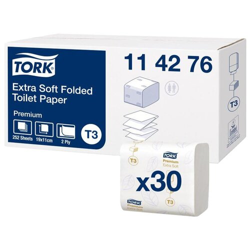 Туалетная бумага TORK Premium 114276 30 шт. 252 лист., белый