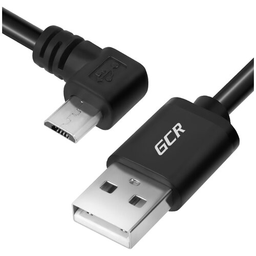 Кабель GCR USB - microUSB (GCR-UA8AMCB6-BB2S-1.0m), 1 м, черный