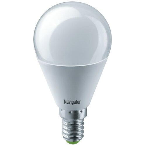 Лампа светодиодная Navigator 61335, E14, G45, 8.5 Вт, 6500 К