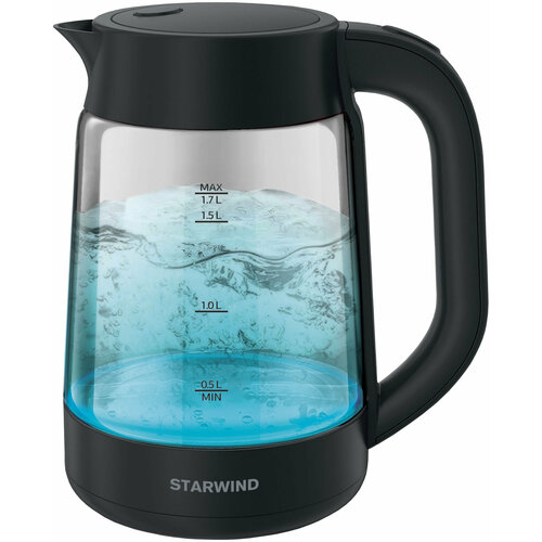 STARWIND Чайник электрический Starwind SKG4030 1.7л. 2200Вт черный (корпус: стекло)