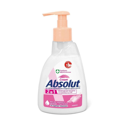 Абсолют / Absolut Cream - Крем-мыло жидкое антибактериальное Нежное чайное дерево и пантенол 250 мл