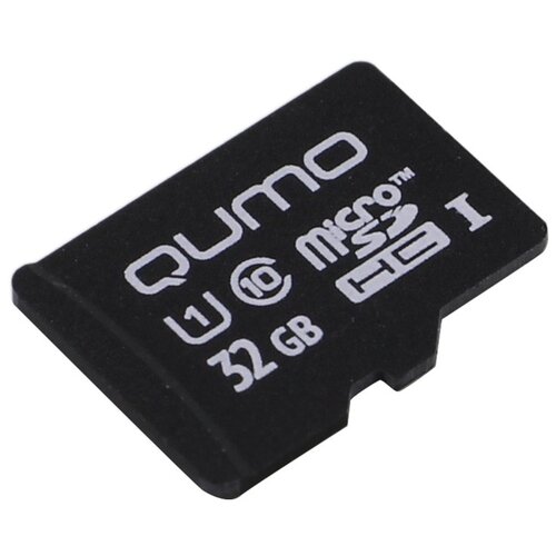 Карта памяти Qumo microSDHC 32 ГБ Class 10, UHS-I, R 90 МБ/с, черный