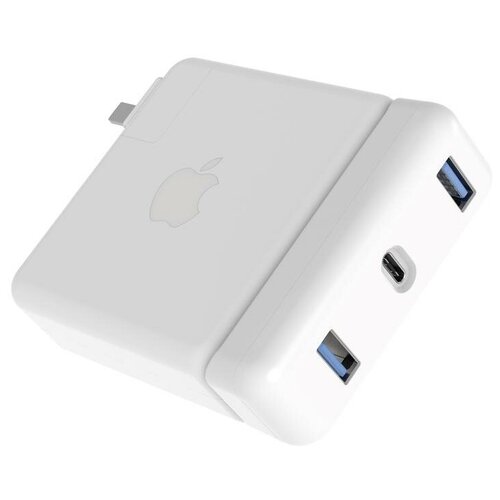 USB-концентратор  HyperDrive USB-C Hub 61W Power Adapter (HDH05), разъемов: 3, белый