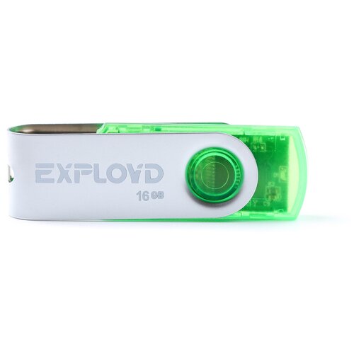 Флешка EXPLOYD 530 16 ГБ, 1 шт., green