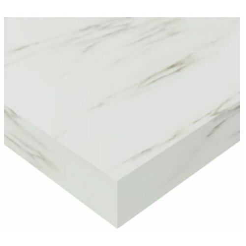 Полка мебельная White Marble 60x23.5x3.8 см МДФ цвет белый мрамор