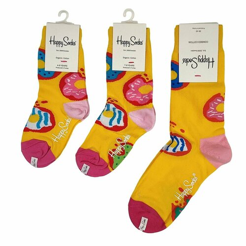 Носки Happy Socks, размер 36/40, розовый, желтый