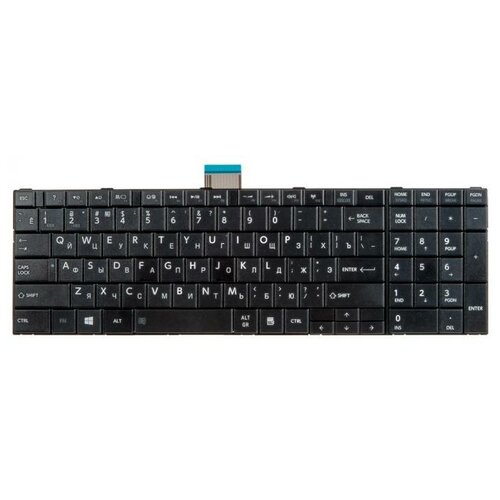 Клавиатура ZeepDeep для ноутбука Toshiba Satellite C850, C850D, C855, C855D, L850, L850D, L855, L855D, ченая гор Enter