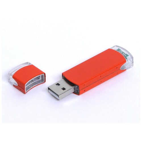 Классическая металлическая флешка для нанесения логотипа (8 Гб / GB USB 2.0 Оранжевый/Orange 014 Цветная флешка, оригинальный дизайн)