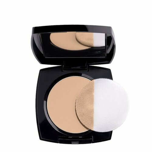 Avon True Color Матирующая компактная пудра для лица, Бежевая(Neutral Light Medium) 8 г