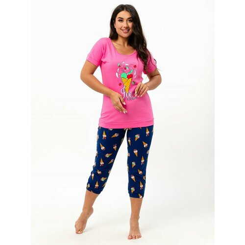 Пижама С Иголочки, размер 48, розовый, синий