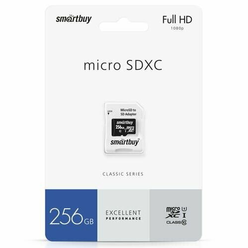 Карта памяти Smartbuy microSDXC 256 ГБ SB256GBSDCL10-01