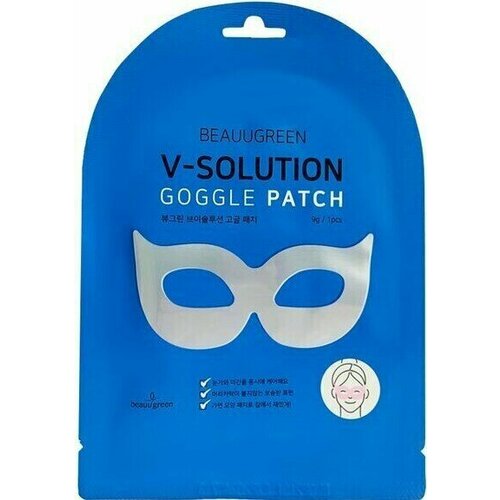 Beauugreen Патчи для глаз в виде маски V-Solution Goggle Patch 15 г