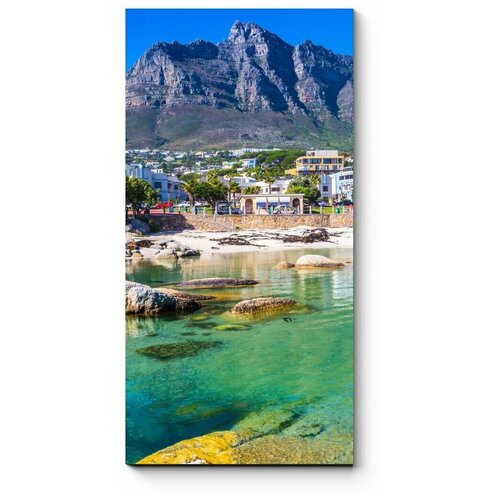 Модульная картина Райский пляж в горах, Кейптаун 40x80