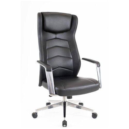 Компьютерное кресло Everprof Parlament для руководителя, обивка: натуральная кожа, цвет: чёрный