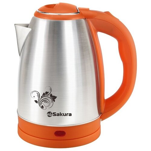 Чайник электрический Sakura SA-2134AS металлик/оранжевый 1.8л