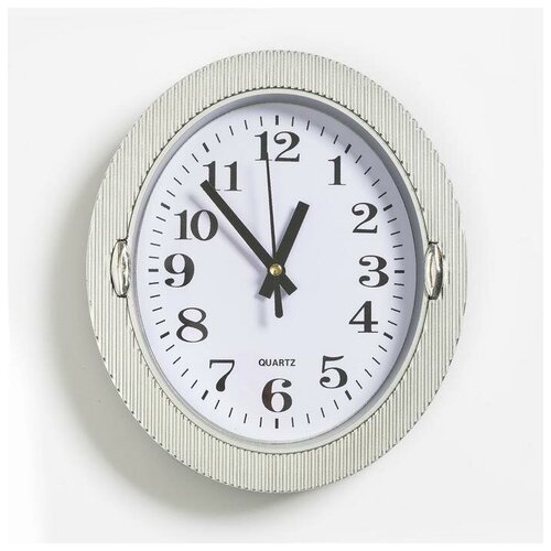 Часы настенные, серия: Классика, Бенедатта, 19 х 22 см серые