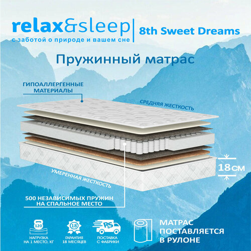 Матрас Relax&Sleep ортопедический пружинный 8th Sweet Dreams (160 / 185)