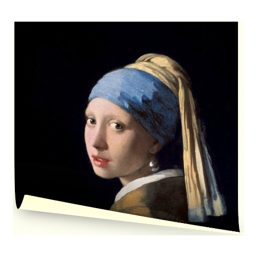 Картина для интерьера "Девушка с жемчужной серёжкой", Вермеер, Ян, печать на холсте (30х35 см / без подрамника)