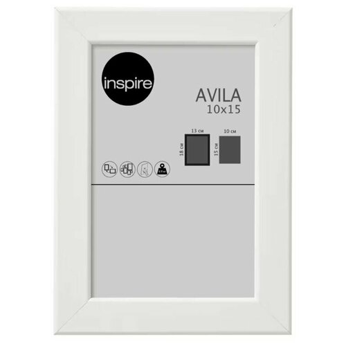 Рамка Inspire Avila 10x15 см мдф цвет белый, 1 шт