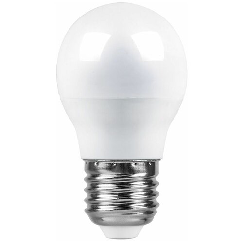 Лампа светодиодная LED 9вт Е27 дневной матовый шар | код. 25806 | FERON (50шт. в упак.)