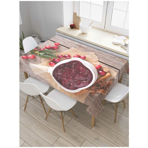 Скатерть прямоугольная JoyArty на кухонный стол "Ягодный мусс" из оксфорда, 120x145 см