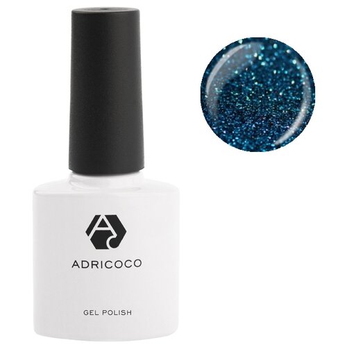 ADRICOCO гель-лак для ногтей Gel Polish, 8 мл, 40 г, 093 мерцающий морской синий