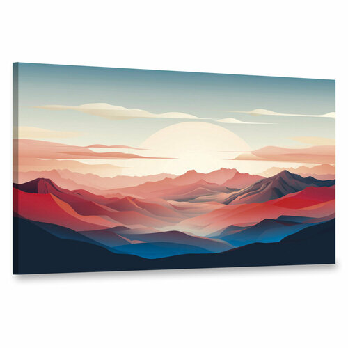 Интерьерная картина 100х60 "Горы и скалы: сила и красота"