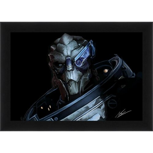 Плакат, постер на холсте Mass Effect. Размер 60 х 84 см