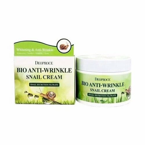 Био-крем для лица против морщин с экстрактом улитки DEOPROCE Bio Anti Wrinkle Snail Cream, 100g