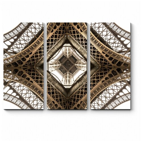Модульная картина Эйфелева башня изнутри 160x115