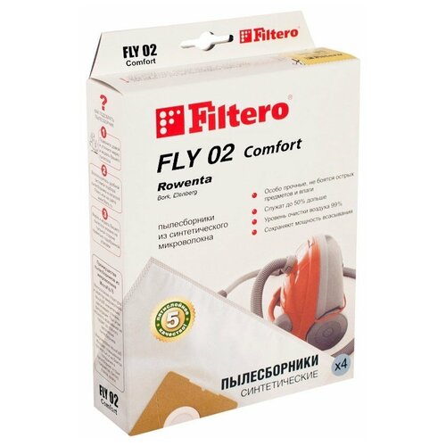 Filtero Мешки-пылесборники FLY 02 Comfort, белый, 4 шт.