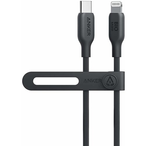 Кабель Anker 541 USB-C to Lightning Cable 0.9m 30 Вт (Bio-Based) - Черный (A80A1611)