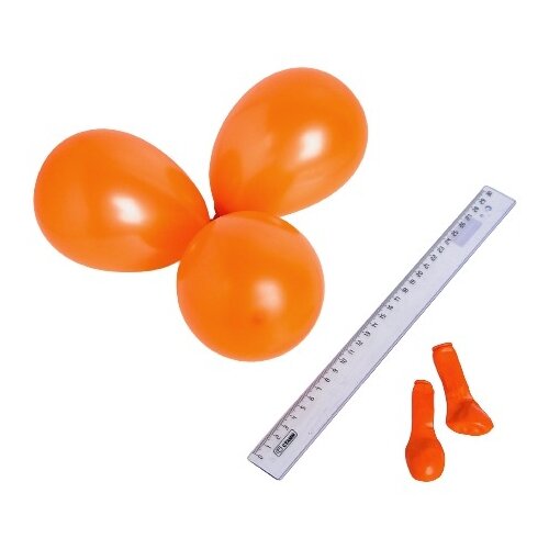 Воздушные шары 5" LETI, металл, в наборе 100 шт., цвет оранжевый