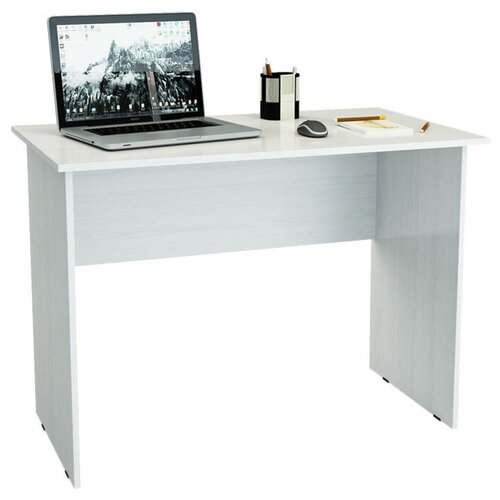 MFMaster компьютерный стол Милан-5, ШхГхВ: 109.7х59.7х75 см, цвет: белый