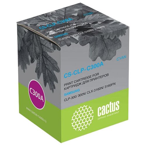 Картридж cactus CS-CLP-C300A, 1000 стр, голубой