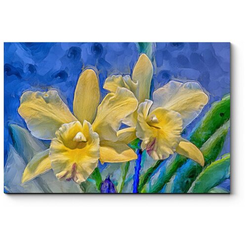 Модульная картина Нежные желтые орхидеи 50x33