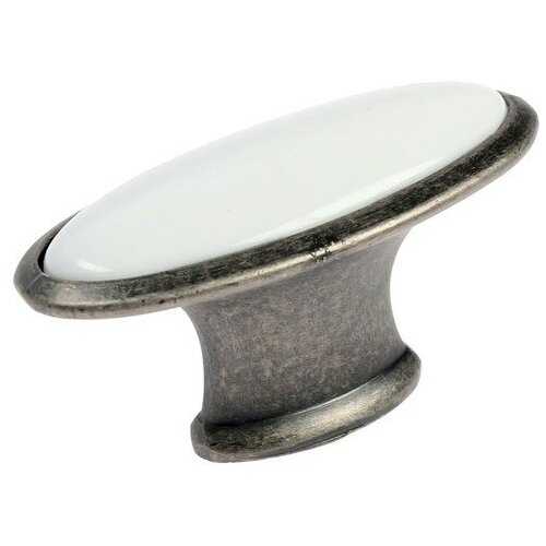 Ручка кнопка CAPPIO Ceramics, цвет старинное серебро