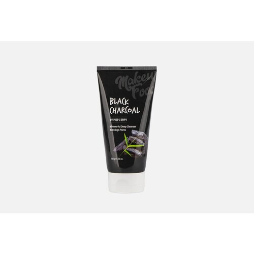 Очищающая пенка c углем для лица MAKEUPFOOD "Black Charcoal Deep Cleanser"