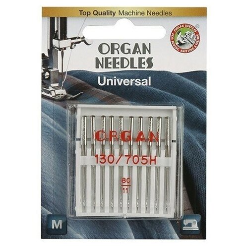 Игла/иглы Organ Universal 10/80, серебристый, 10 шт.