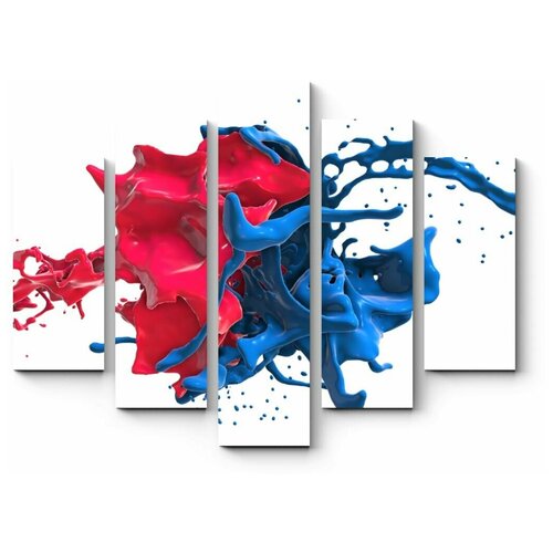 Модульная картина Синее и красное 115x92