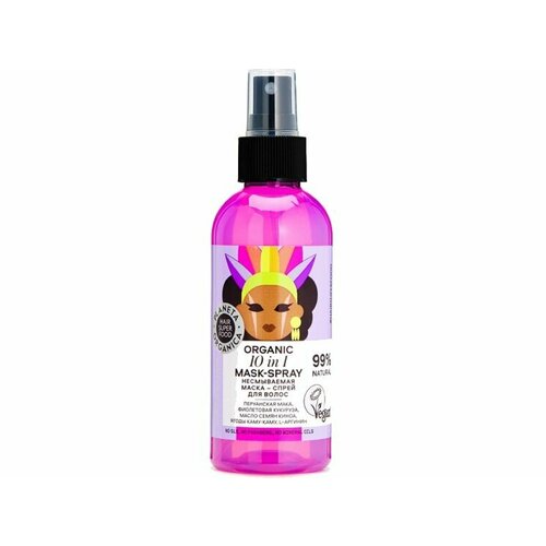 Несмываемая маска-спрей для волос 10в1 Planeta Organica Hair Super Food mask-spray