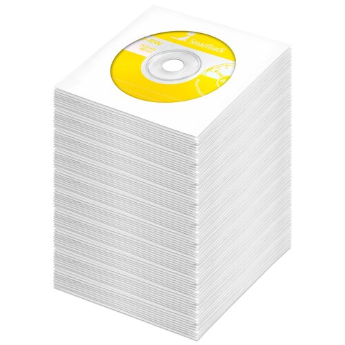 Перезаписываемый диск SmartTrack CD-RW 700Mb 12x в бумажном конверте с окном, 100 шт.