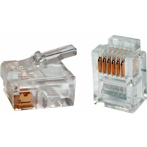 Разъем Hyperline PLUG-6P6C-P-C2-100