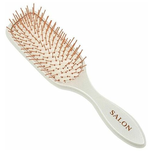 Щетка для волос массажная Salon Professional 72166CCP, антибактериальная, деревянная, зубцы - металлические штифты, L 220 мм